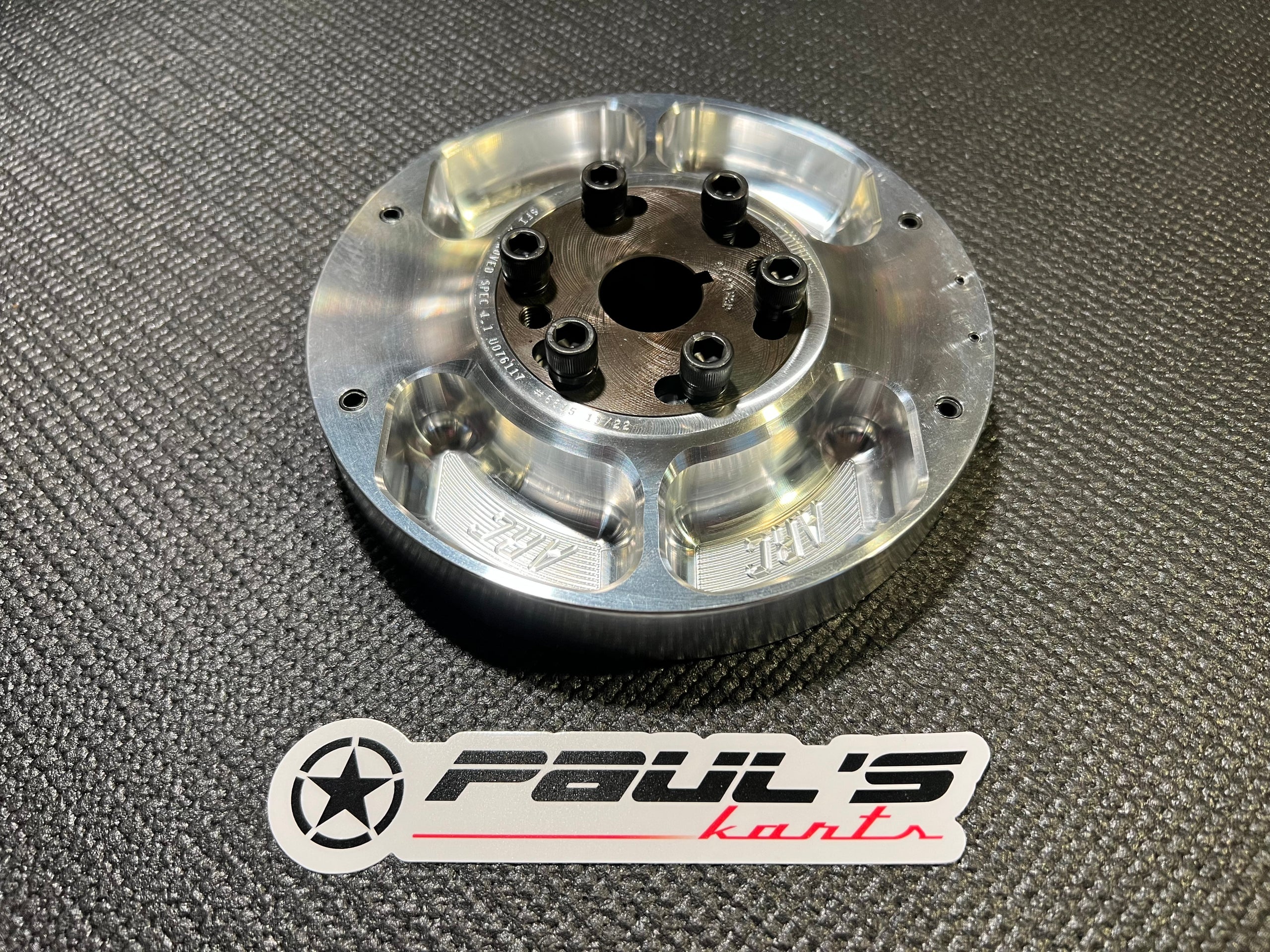 Flywheel, PVL, GX390 (no fins) Adjustable hub, Drag, 6615-H3 | Pauls Karts
