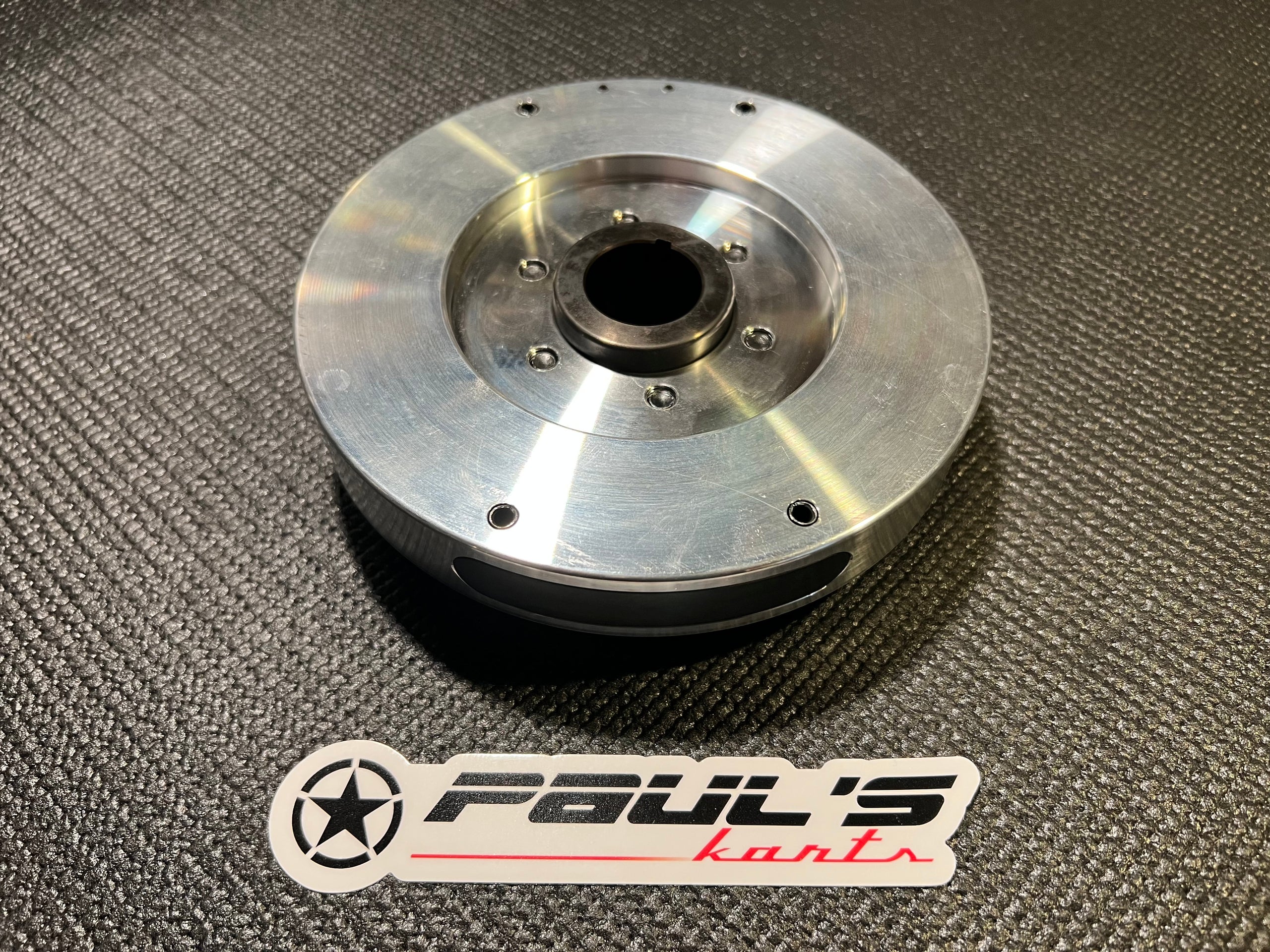 Flywheel, PVL, GX390 (no fins) Adjustable hub, Drag, 6615-H3 | Pauls Karts